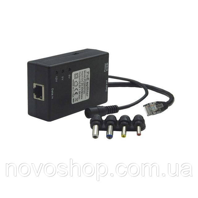 Розгалужувач даних і живлення DC 5V/9V/12V від POE - POE Splitter ...