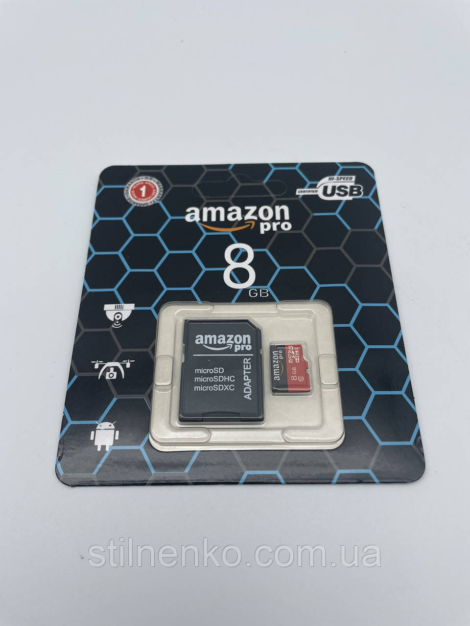 Купить Карта памяти micro AMAZON PRO 8GB class 10 (c адаптером), цена ...