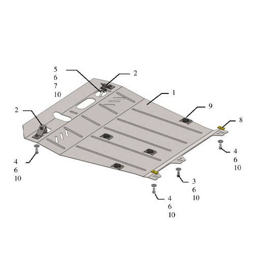 Купити Kolchuga захист двигуна, КПП, радіатора Mitsubishi ASX ...