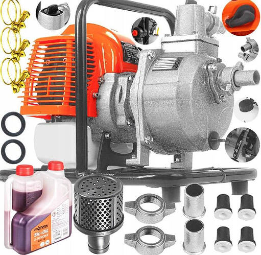 Мотопомпа насос бензиновый для воды Demon M799204 3900 Вт 8000 л/ч (ID ...