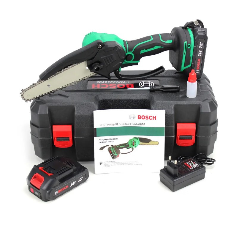 Аккумуляторная мини-пила Bosch UniversalChain 18 (24V, 5Аh, шина 15 см ...