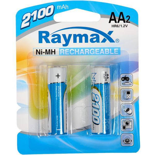 Купити Акумулятор Raymax1.2V AA 2100 mAh Ni-MH блістер 2 шт., ціна 176 ...
