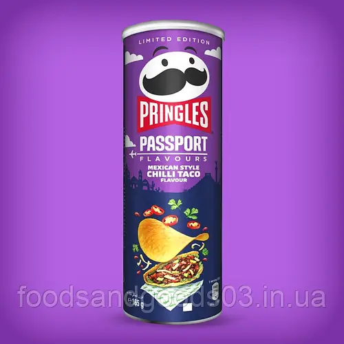 Купить Чіпси Pringles Passport Mexican Style Chilli Taco 185 грам, цена ...