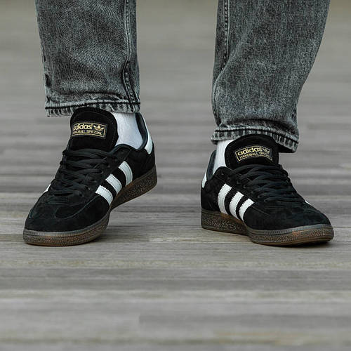 Купить Мужские кроссовки Adidas Spezial Black White Brown, черные ...