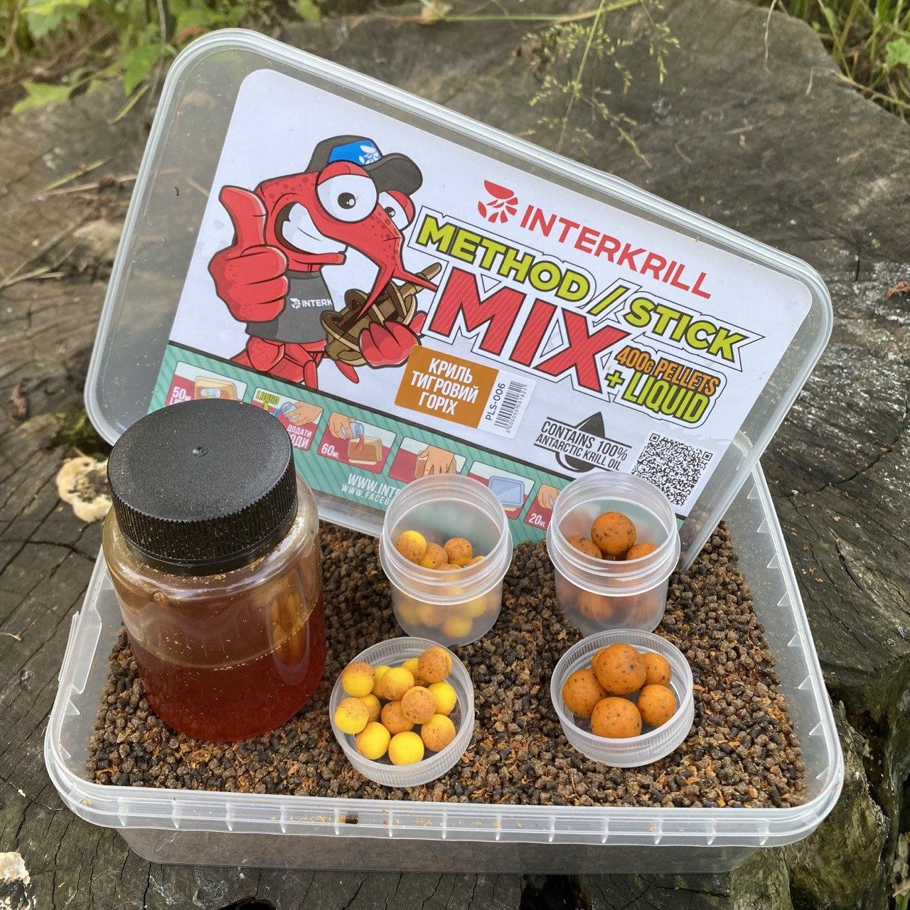 Купить Методный пеллетс, флэт-метод микс Interkrill Криль-тигровый орех 4 в 1, цена 215 ₴ — Prom ...