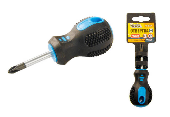 Купити Викрутка хрестова магнітна MASTERTOOL PH2х38 мм ручка з TPR покриттям 48-5238, ціна 47.85 ...