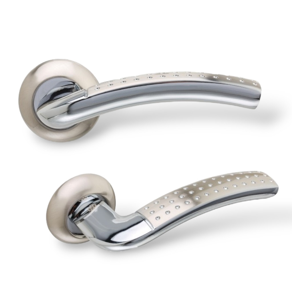 Ручки дверные Gavroche PLUMBUM A5 SN/CP матовый никель/хром (для ...