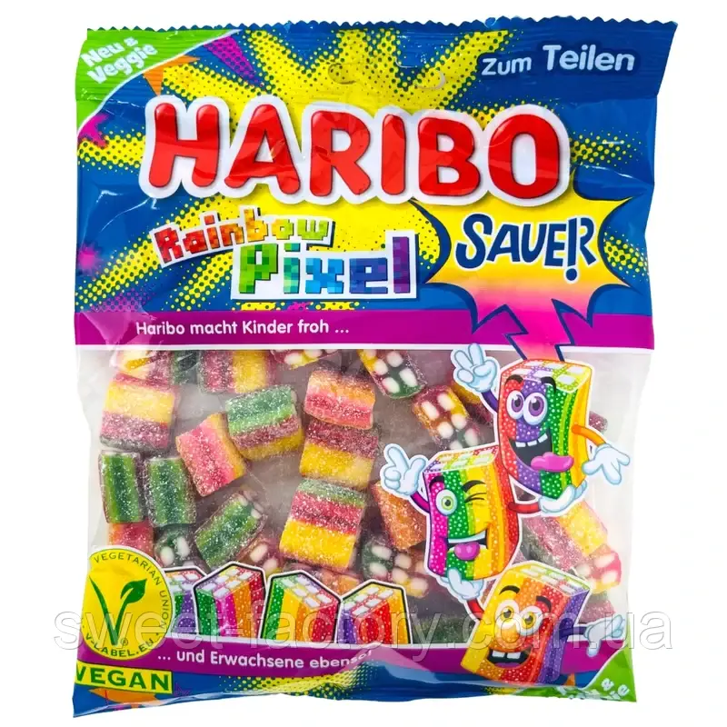 Haribo Rainbow Pixel Sauer Кислі 160g: продаж, ціна у Чернігові ...