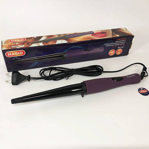 Купить Плойка MAGIO MG-707 конусная 30 Вт, Плойка с керамическим покрытием, Стайлер для завивки ...