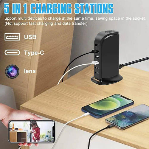 Купить Мини Wifi камера USB HUB 1080P Зарядное устройство. Домашняя ...