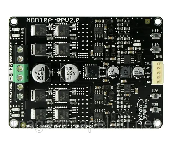 Cytron MDD10A - двухканальный драйвер для двигателей DC 30V / 10A (ID ...
