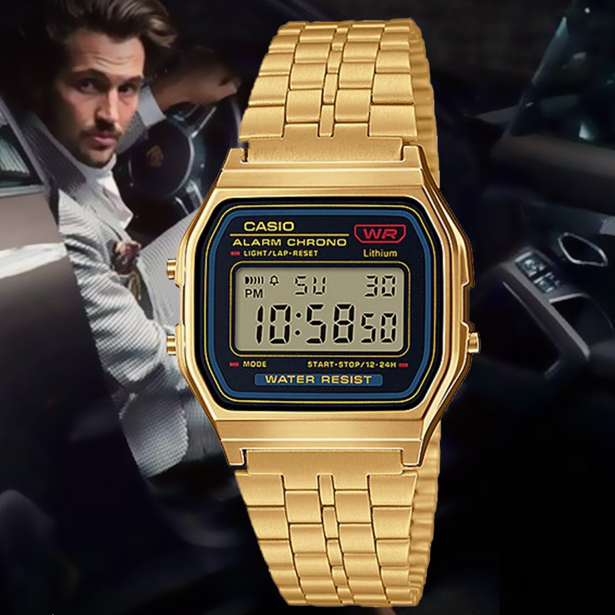 Купить Наручные часы Casio оригинал золотого цвета A159WGEA-1D ...