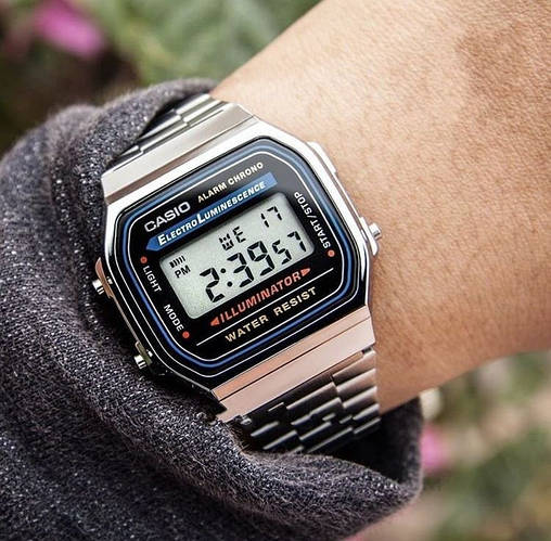 Купить Наручные часы мужские Casio оригинал A168WA-1W электронные ...