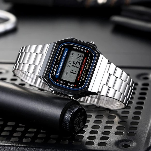 Купить Наручные часы мужские Casio оригинал A168WA-1W электронные ...
