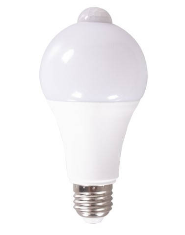 Лампочка світлодіодна з датчиком руху й освітленості 9Вт 220В E27 Холодний білий, ціна: 141.12 ...