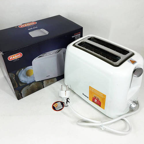 Купить Тостер MAGIO MG-273, маленький тостер, тостерница для бутербродов, тостер для хлеба. Цвет ...