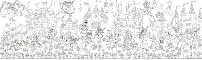 Купити Шпалери розмальовки, розмальовки для дітей Клуб Вінкс, 60х200 ...