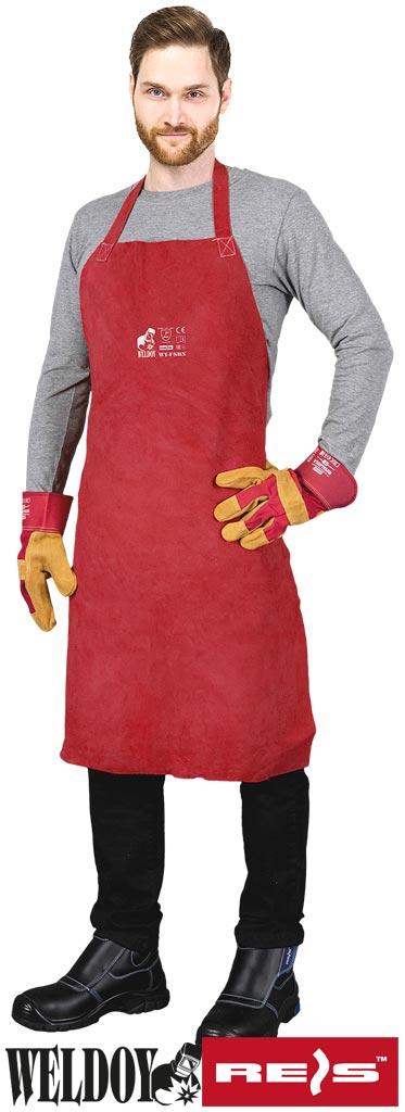 Фартук кожаный сварщика REIS WY-FSB Y размер (60*90), Фартук слесаря ...