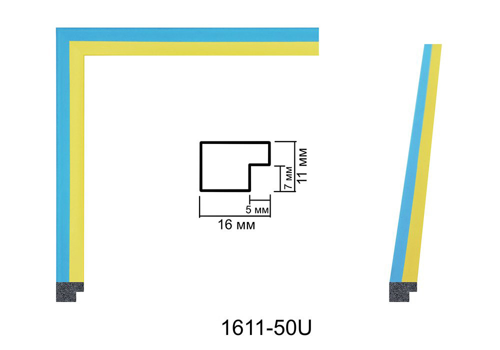Фоторамка 30х42 см., желто-синяя, багет 1611-50U (ID#2500346), цена ...