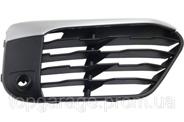 Решітка в бампер права BMW X1 F48 15-20 (Тайвань) молдинг сірий металік ...