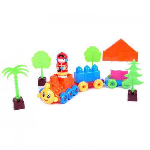 Купити Конструктор "Поїзд із вагонами" (16 деталей), ціна 90.32 ₴ - Prom.ua (ID# 1880230840)