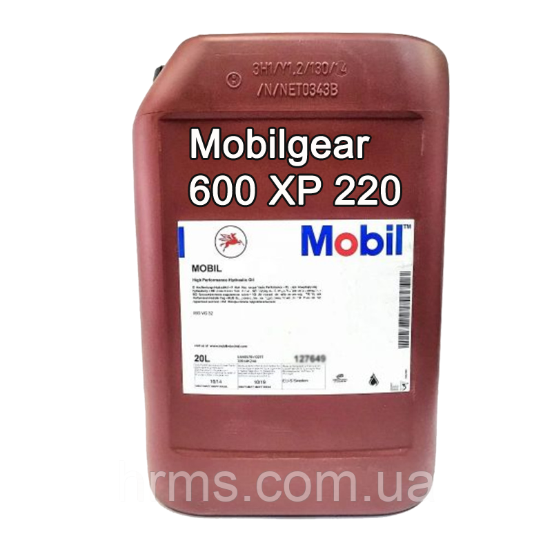 Масло редукторне MOBIL MOBILGEAR 600 XP 220 (ISO VG 220) каністра 20 л ...
