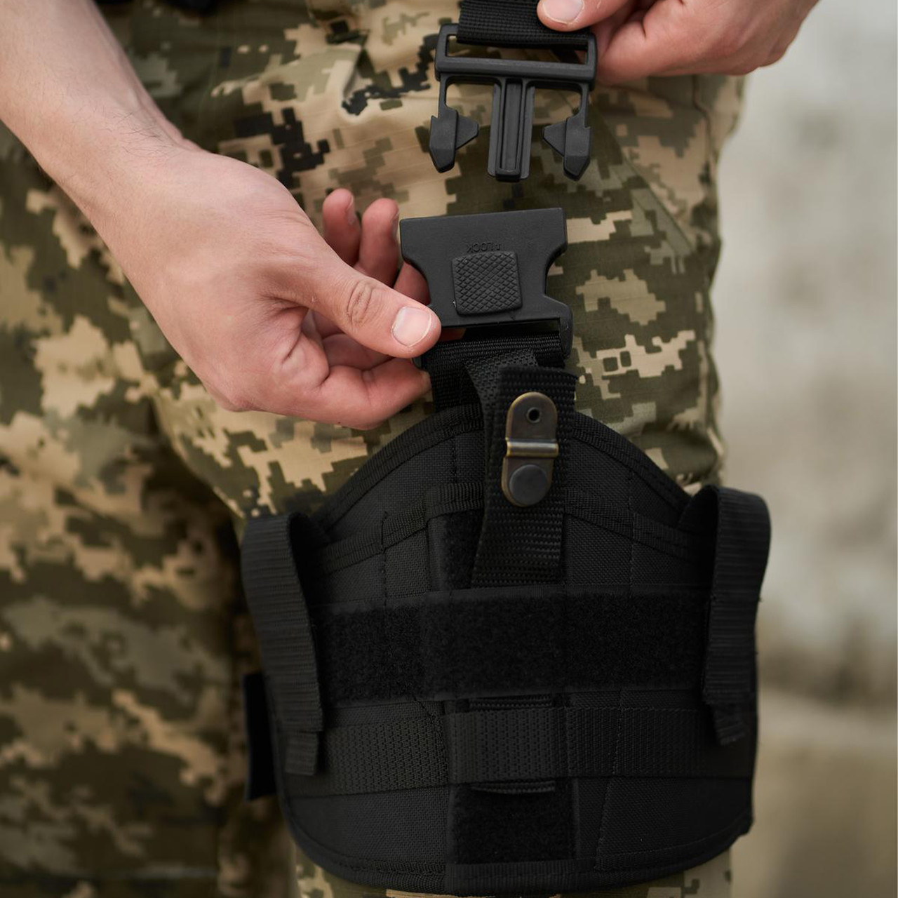 Купить Пистолетная кобура с креплением на ногу/ Тактическая черная ...