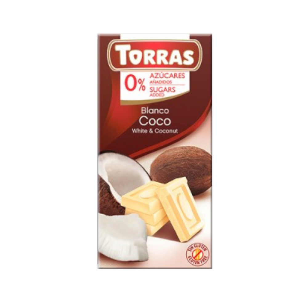 Купити Шоколад Torras Chocolate Zero White & Coconut 75g, ціна 60 ...