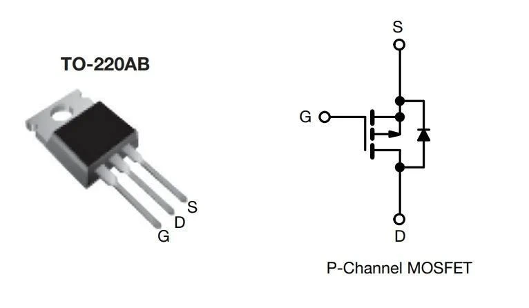 Купить Транзистор полевой P-канальный IRF9530N 100V 14A MOSFET TO-220 ...
