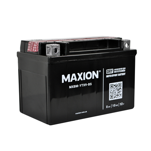 Аккумулятор мотоциклетный Maxion YTX 9-BS 12V8Ah сухозаряженный (ID ...