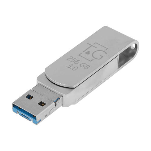 Купить USB OTG T&G 3&1 Lightning & Android 256gb Metal 007 Цвет Стальной, цена 2030 ₴ — Prom.ua ...