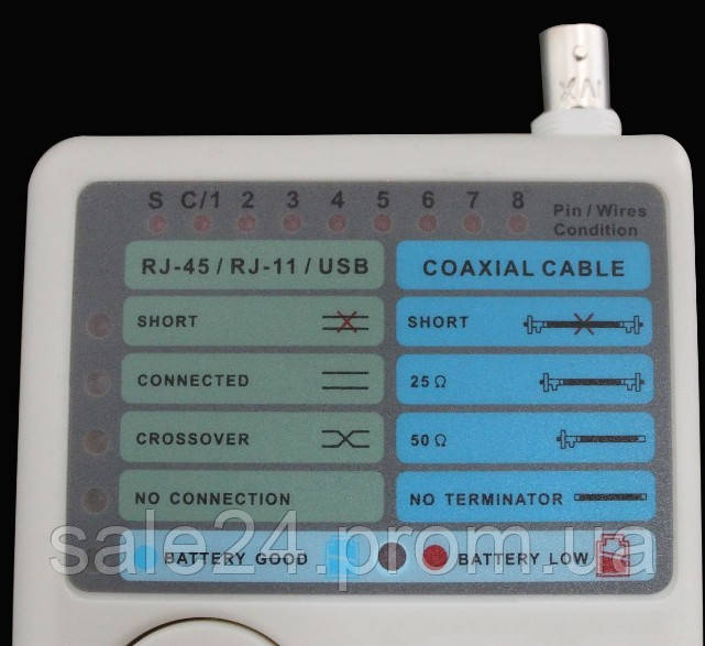 Купить Тестер сетевого кабеля для локальной сети RJ45 / RJ11 / USB ...