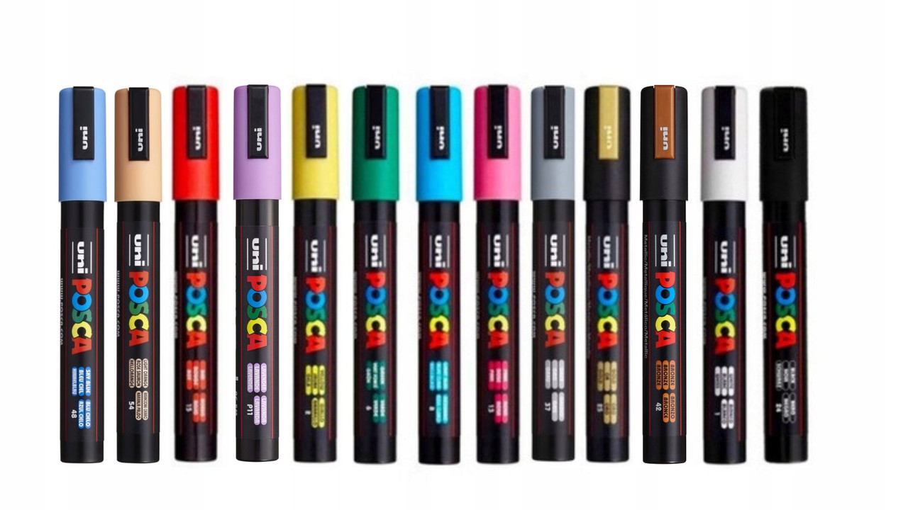 Набор маркеров POSCA STARTER PC-5M, 13 цветов (ID#1882184710), цена ...