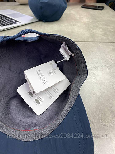 Купить Кепка Brunello Cucinelli темно синяя с логотипом, цена 2255 ...