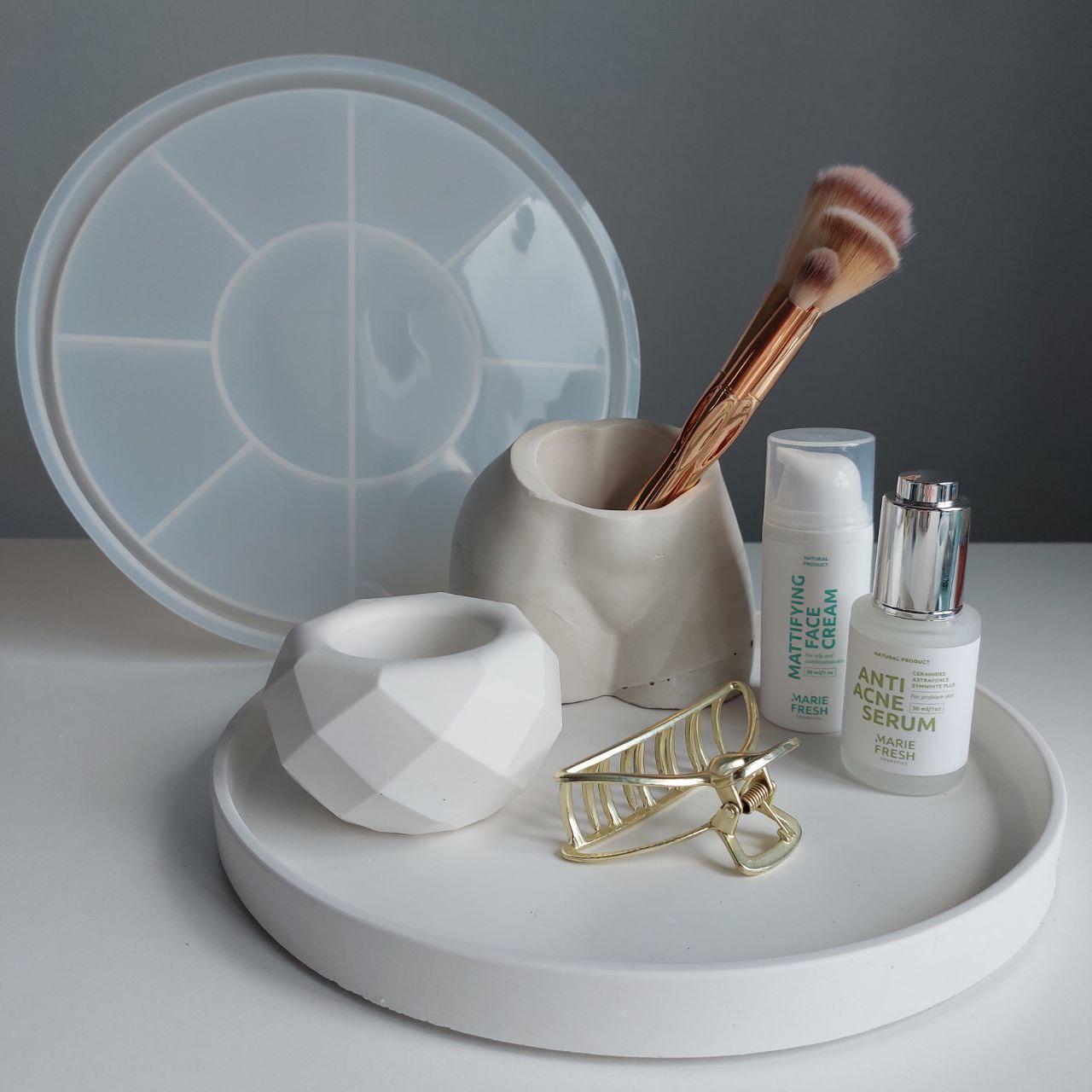 Купить Силиконовая форма молд круглая подставка поднос M для эпоксидной ...