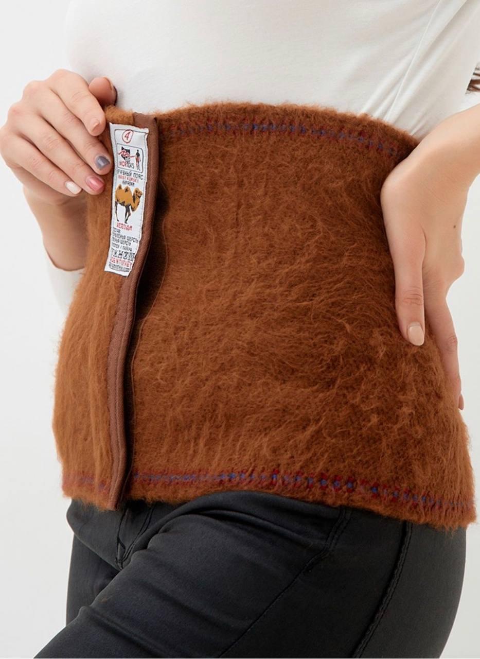 Пояс из верблюжьей шерсти НА ЛИПУЧКЕ Morteks, Натуральный шерстяной пояс Morteks, Согревающие ...