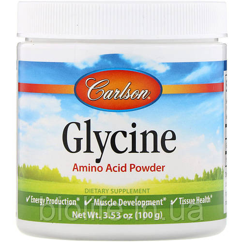 Купить Carlson Labs, Глицин, порошок аминокислоты, 3,5 г (100 г), цена ...