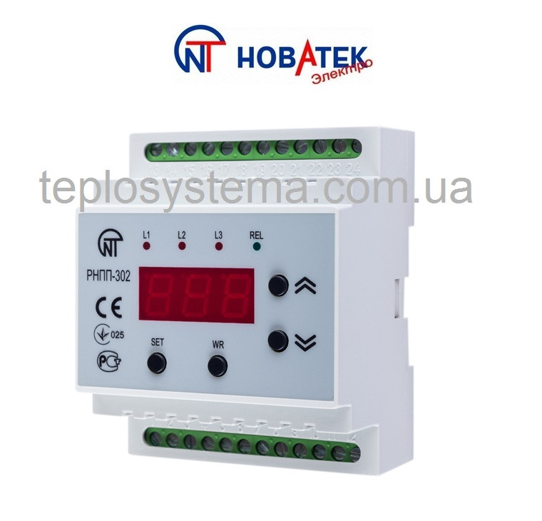 Трехфазное Универсальное Реле Переменного Напряжения РНПП - 302 Новатек ...