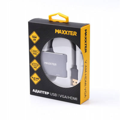 Переходник Maxxter USB to HDMI/VGA (V-AM-HDMI-VGA) (ID#1883357079), цена: 984 ₴, купить на Prom.ua