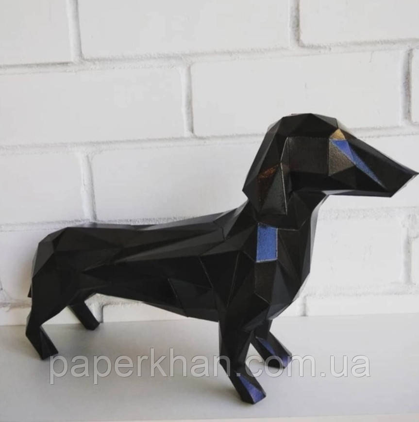 PaperKhan Конструктор із картону собака такса пазл оригамі papercraft ...