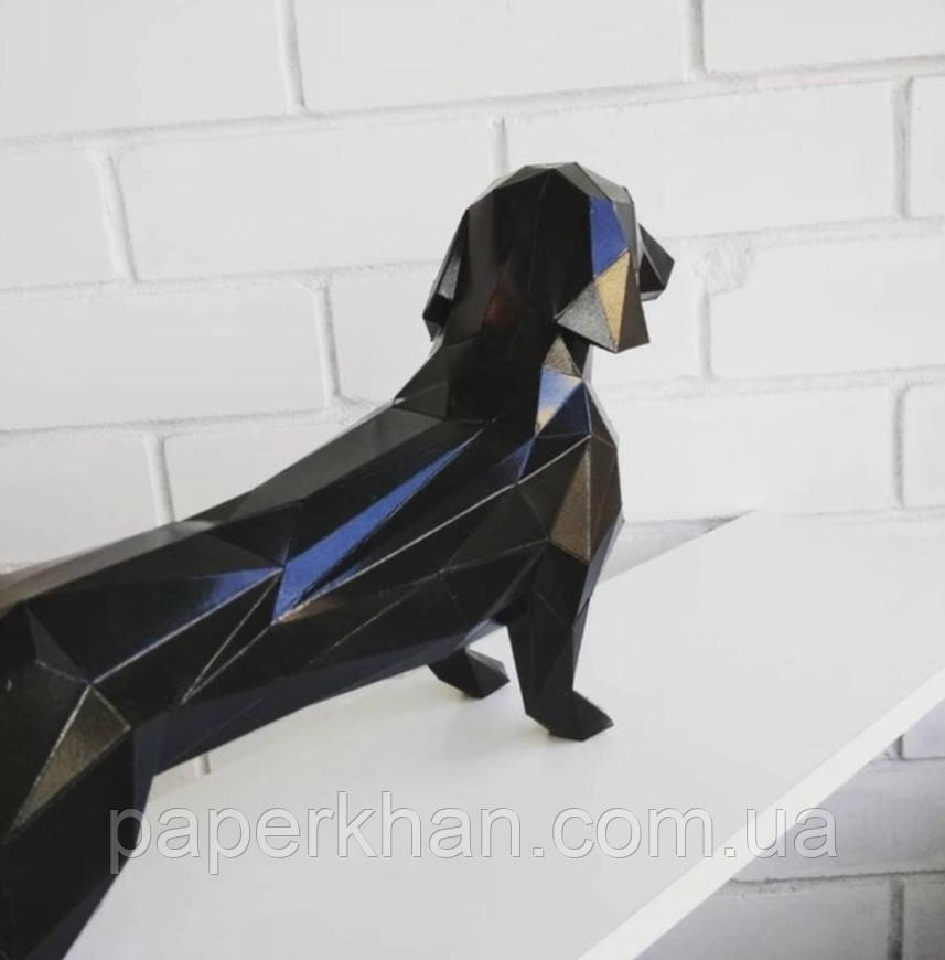 PaperKhan Конструктор із картону собака такса пазл оригамі papercraft ...