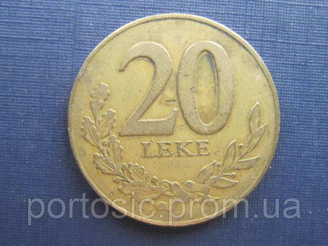 Купить Монета 20 лек Албания 1996 корабль парусник фауна дельфин, цена ...