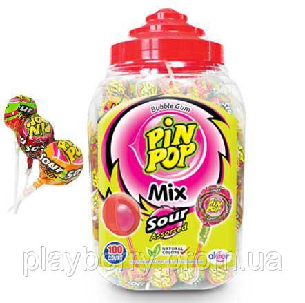 Упаковка Чупа чупс с кислой жвачкой Aldor Pin Pop Sour, 100шт. (ID ...