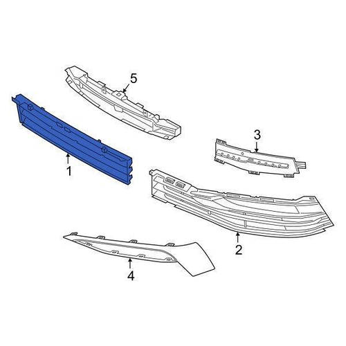 Купить Решетка в бампер BMW 5 (G30) 17- средняя черн. глянец с адаптивн ...