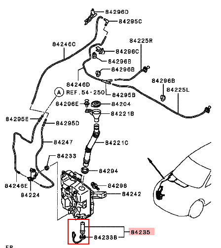 Купить Датчик уровня жидкости бачка омывателя лобового стекла б/у ...