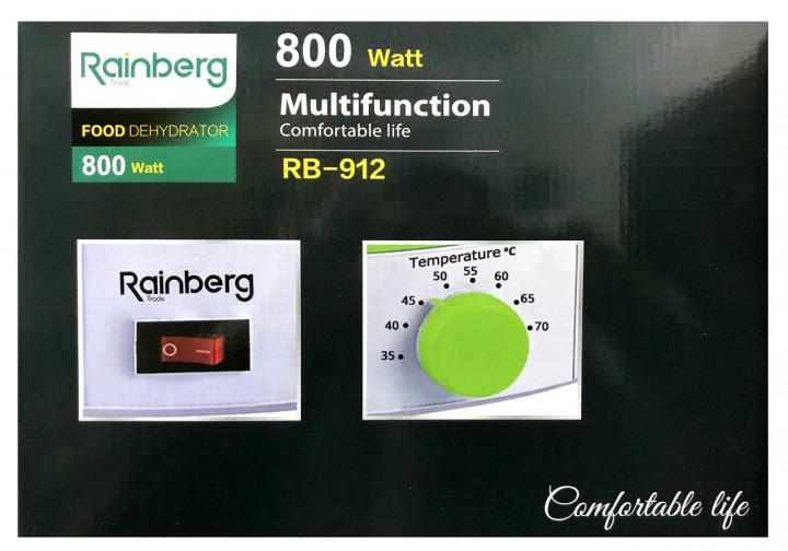 Купити Сушильний апарат для овочів/фруктів/м'яса/пастили/грибів Rainberg RB-912 800 Вт 5 ярусів ...