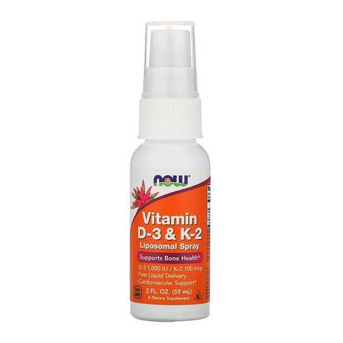 Купить NOW Vitamin D-3 & K-2 Liposomal Spray (59 ml), цена 512 ₴ — Prom ...