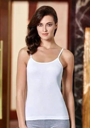 Майка жіноча, на вузькій бретельці, S, M, L, XL, чорні, білі, Беррак, Туреччина. (ID#1885854421 ...