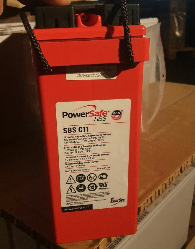АККУМУЛЯТОР ENERSYS POWERSAFE SBS-C11 VRLA 12,0 В, 91,0 АЧ (ID ...