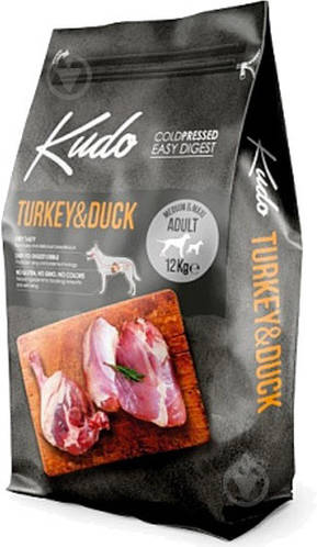 Купити Kudo Turkey and Duck Medium Maxi Adult - корм Кудо з індичкою та ...